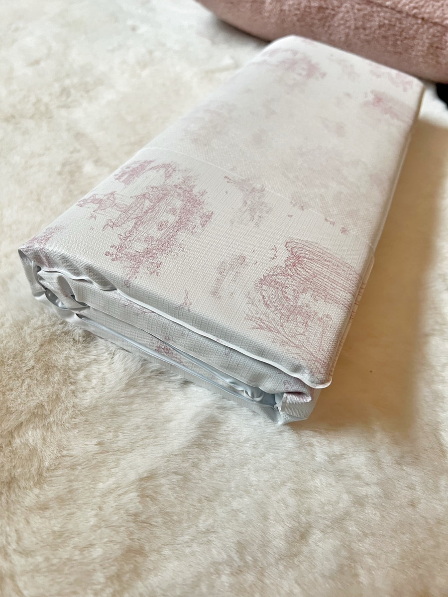 Spring Toile Pink Travel Baby Changing Mat | Travel Mats – The Gilded Bird