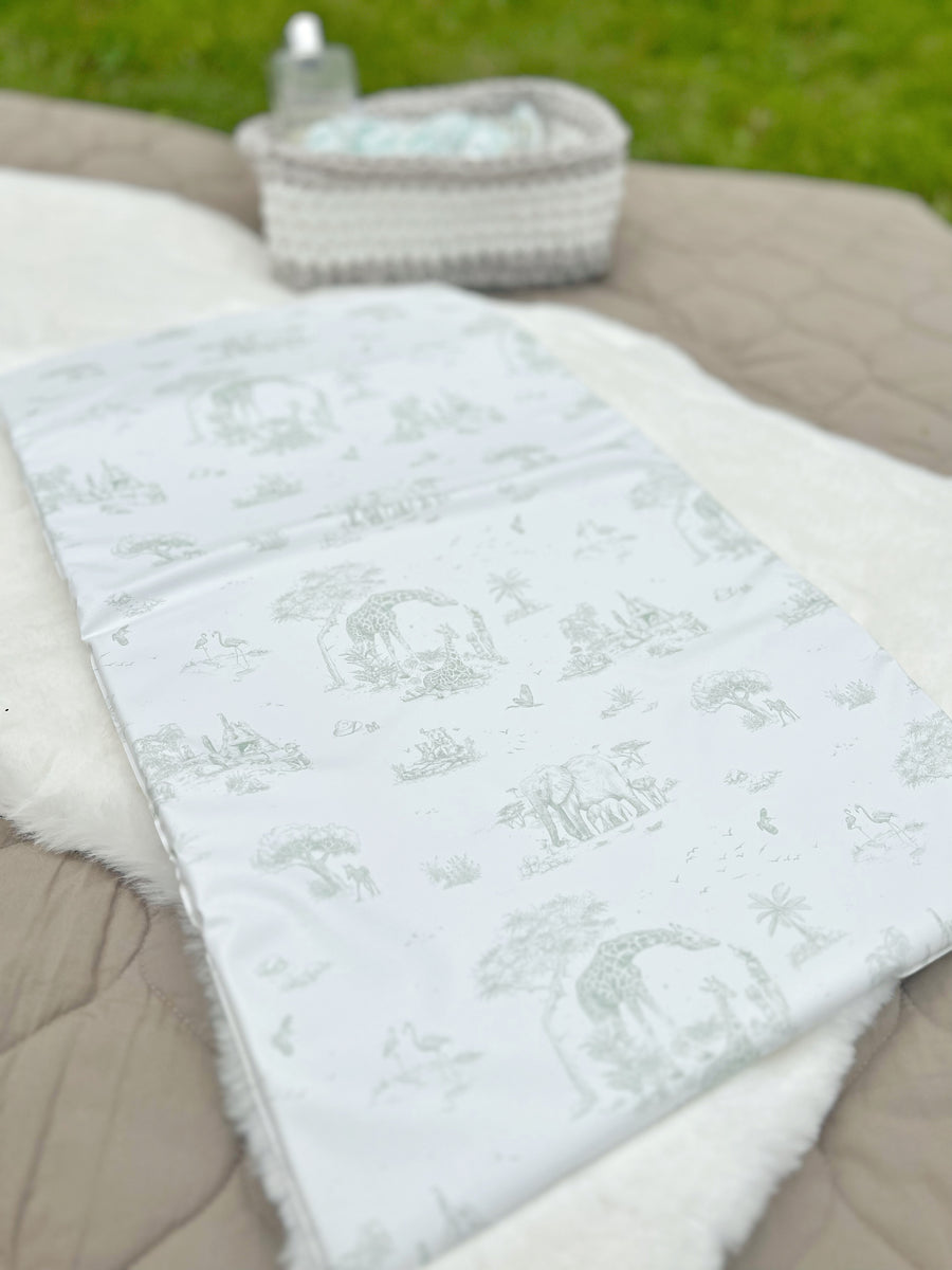Safari Toile Travel Baby Changing Mat | Travel Mats – The Gilded Bird